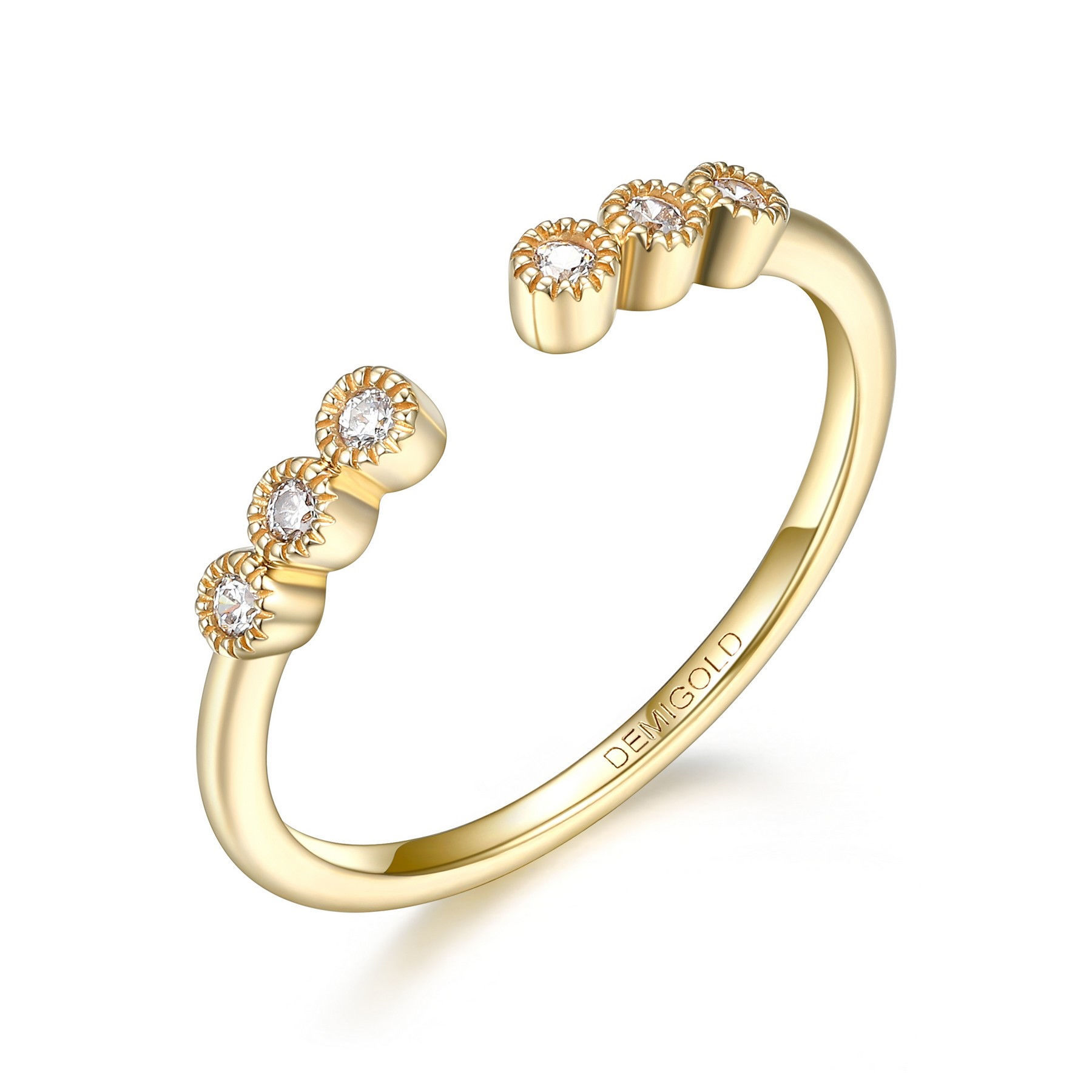 Bague 34AMXV00A en argent 925 recouverte d'or de la Collection Reign ...